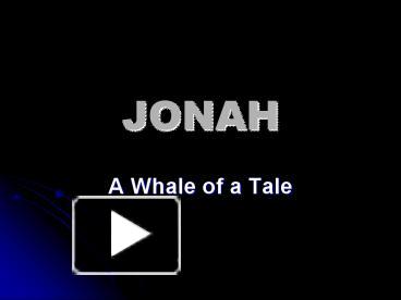 JONAH presentation | free to download