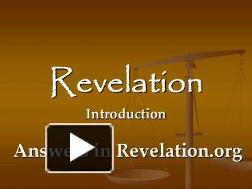 Revelation Introduction Answers in Revelation'org presentation | free ...