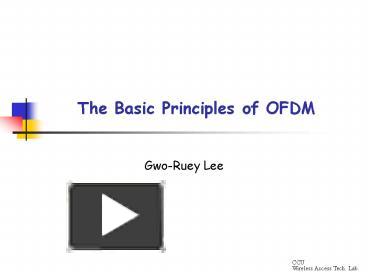 The Basic Principles of OFDM presentation | free to view