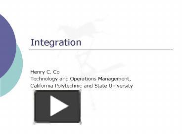 PPT – Integration PowerPoint presentation | free to view - id: 4c383-ZDc1Z