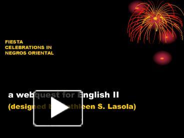 FIESTA presentation | free to view