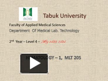 PPT – Tabuk University PowerPoint presentation | free to view - id ...