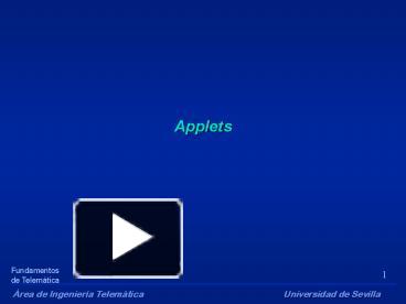Applets presentation | free to download