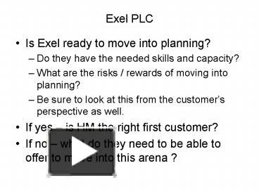 Exel PLC presentation | free to download