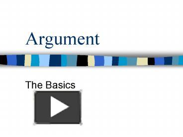 Argument presentation | free to view