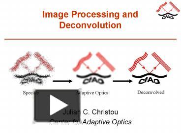 Image Processing and Deconvolution presentation | free to download