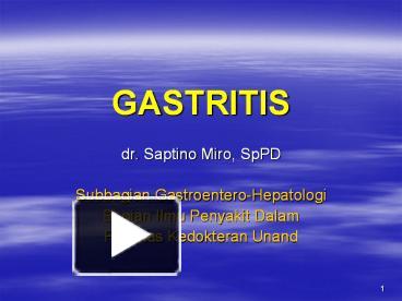 GASTRITIS presentation | free to view
