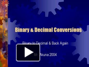 PPT – Binary PowerPoint presentation | free to download - id: 4cdd25-NGEyZ