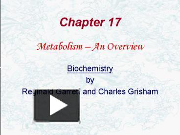 Metabolism presentation | free to view