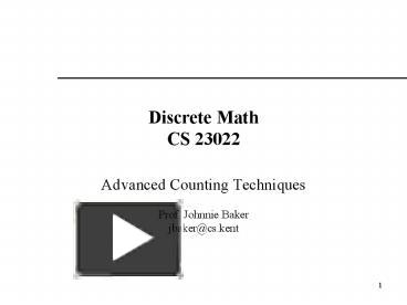 PPT – Discrete Math CS 23022 PowerPoint presentation | free to download ...