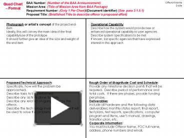 Quad Chart presentation | free to view