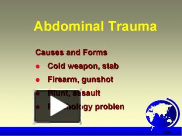 PPT – Abdominal Trauma PowerPoint presentation | free to view - id ...