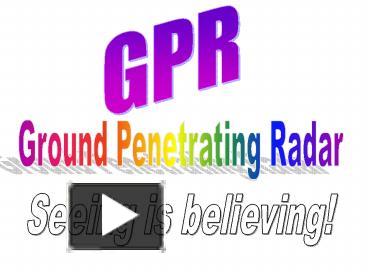 GPR presentation | free to download
