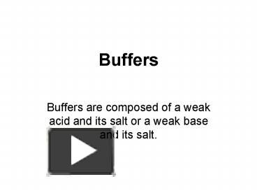 Buffers presentation | free to view