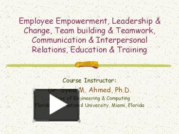 Employee Empowerment, Leadership presentation | free to download