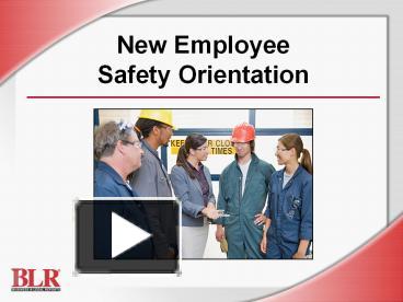New Employee Safety Orientation presentation | free to download