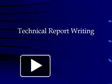 Technical Report Writing presentation | free to download