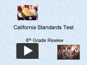 California Standards Test presentation | free to download