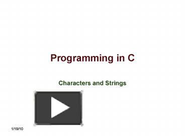 PPT – Programming in C PowerPoint presentation | free to download - id ...