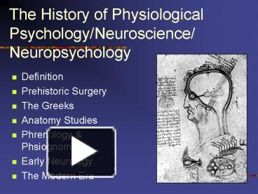 The History of Physiological PsychologyNeuroscience Neuropsychology ...