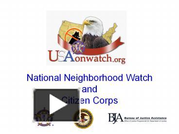 PPT – National Neighborhood Watch and Citizen Corps PowerPoint ...