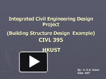 Integrated Civil Engineering Design Project (Building Structure Design ...