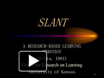 SLANT presentation | free to download