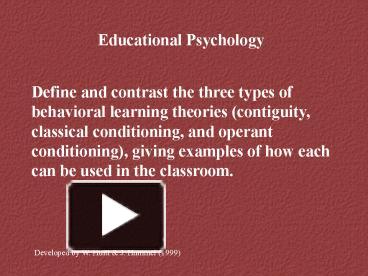 Behavioral Theories presentation | free to download