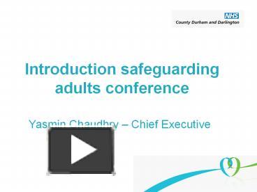 Introduction safeguarding adults conference presentation | free to view
