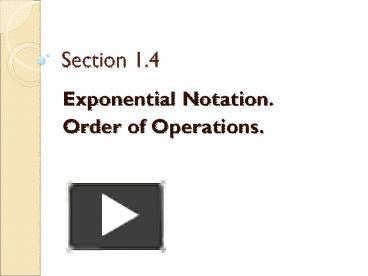Exponential Notation. presentation | free to view