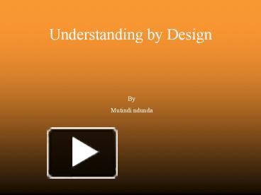 Understanding by Design presentation | free to download