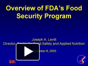 Overview of FDA presentation | free to view
