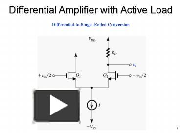 Differential-to-Single-Ended Conversion presentation | free to download