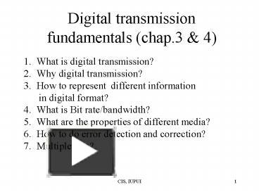 PPT – Digital transmission fundamentals (chap.3 PowerPoint presentation ...