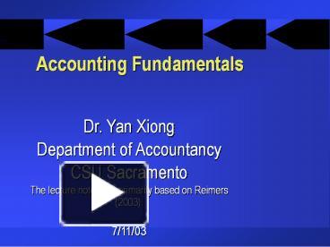 Accounting Fundamentals presentation | free to download