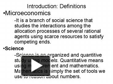 PPT – Introduction: Definitions PowerPoint presentation | free to view ...
