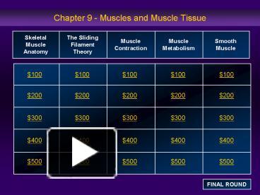PPT – Chapter 9 - Muscles and Muscle Tissue PowerPoint presentation ...