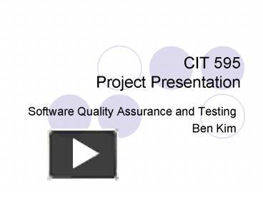 PPT – CIT 595 Project Presentation PowerPoint presentation | free to ...