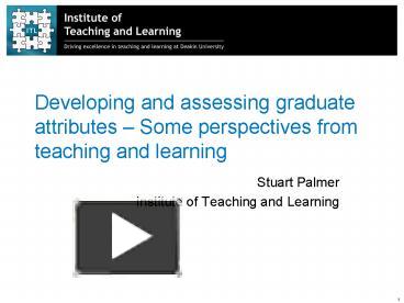 PPT – Developing and assessing graduate attributes PowerPoint ...