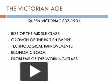 THE VICTORIAN AGE presentation | free to download