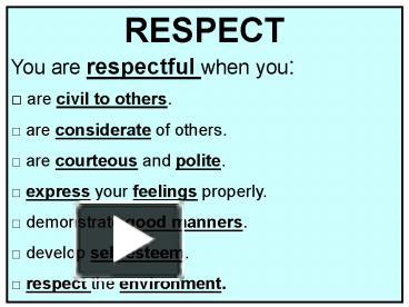 RESPECT presentation | free to download