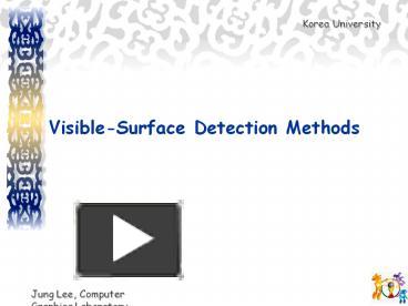 Visible-Surface Detection Methods presentation | free to download