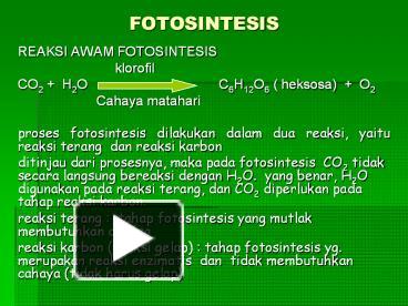FOTOSINTESIS presentation | free to download