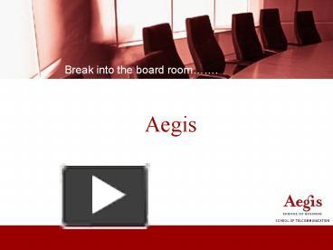 Aegis presentation | free to view