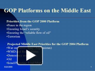PPT – Priorities from the GOP 2000 Platform PowerPoint presentation ...