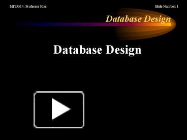 PPT – Database Design PowerPoint presentation | free to download - id ...