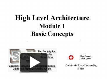 High Level Architecture Module 1 Basic Concepts presentation | free to ...