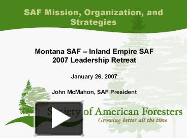PPT – SAF Mission, Organization, and Strategies PowerPoint presentation ...