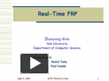 PPT – RealTime FRP PowerPoint presentation | free to view - id: 4efc-MTJkZ
