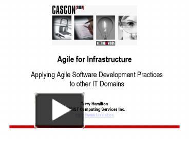 Agile for Infrastructure presentation | free to download